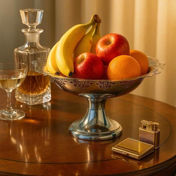 Farber Bros | Dining | Farber Bros Usa 94s Kromekraft Pierced Pedestal ...